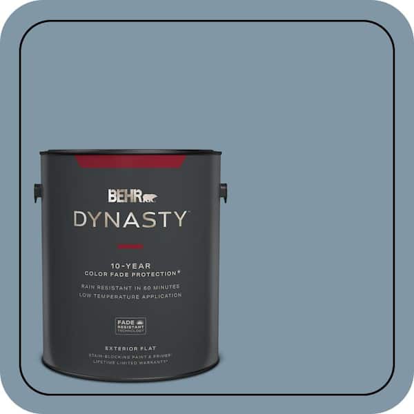BEHR DYNASTY 1 gal. #560F-5 Bleached Denim Flat Exterior Stain-Blocking ...