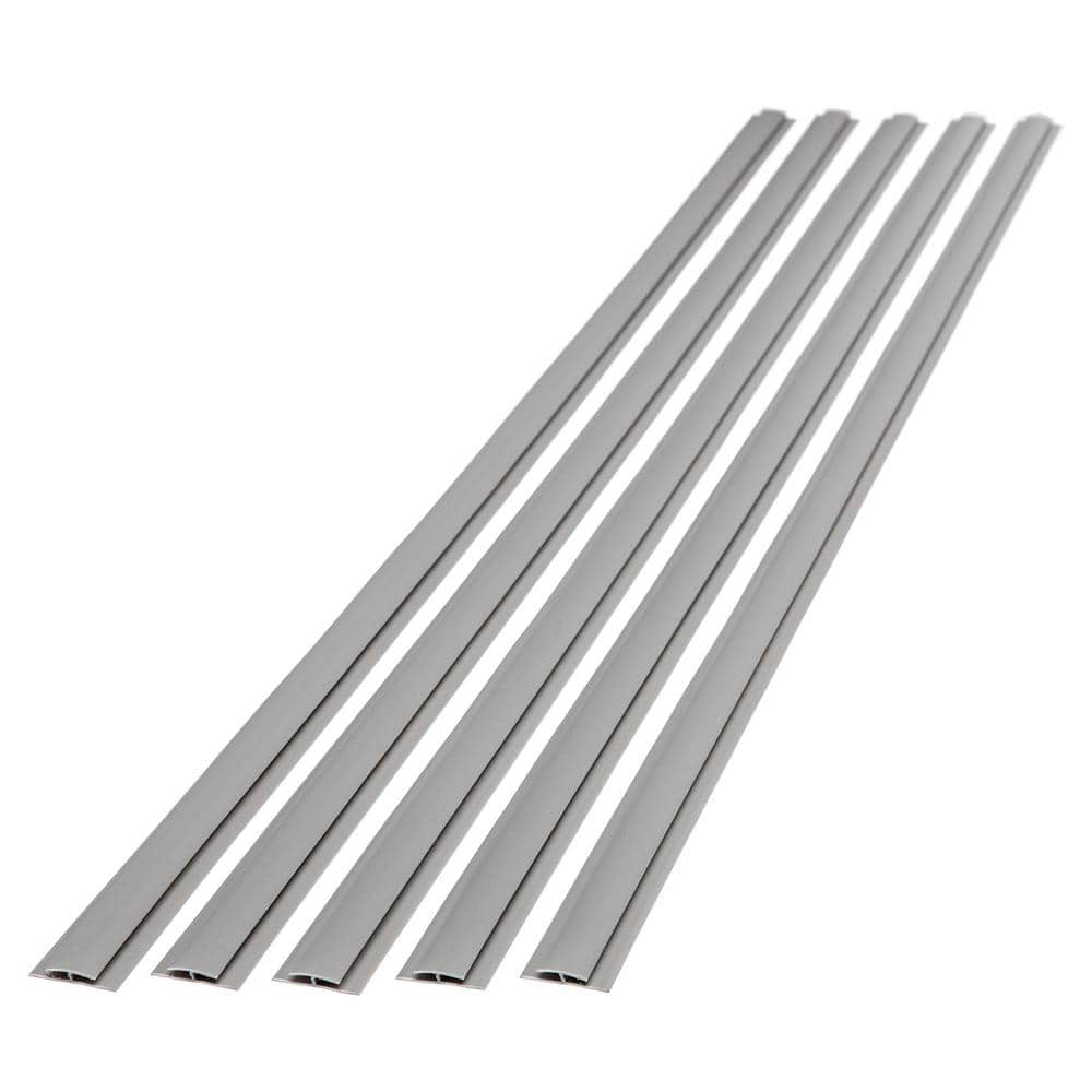 Fasade Argent Silver 47 in. Vinyl Divider Trim(5-Pack) 14809 - The Home ...