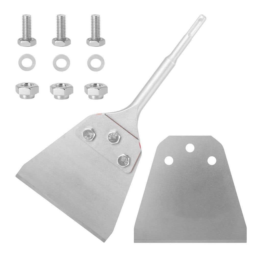 5 in. x 11 in. SDS Plus Floor Scraper Kit, Heavy Duty Chisel Bits for ...