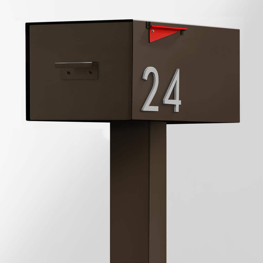 POST & PORCH Large Malone Malone Post Mounted Mailbox l-malone-brown ...