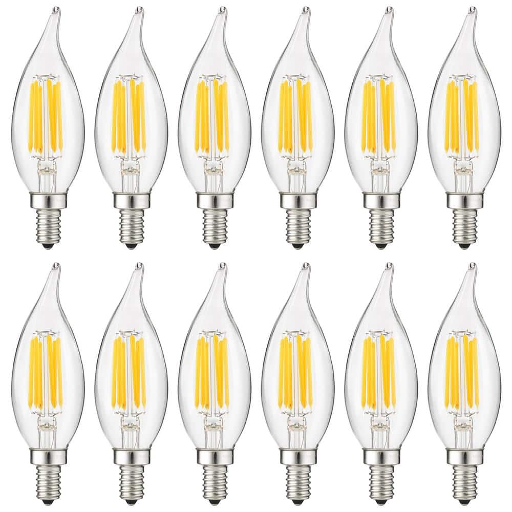 Sunlite 60-Watt Equivalent CA11 UL Listed Candelabra Screw E12 LED ...