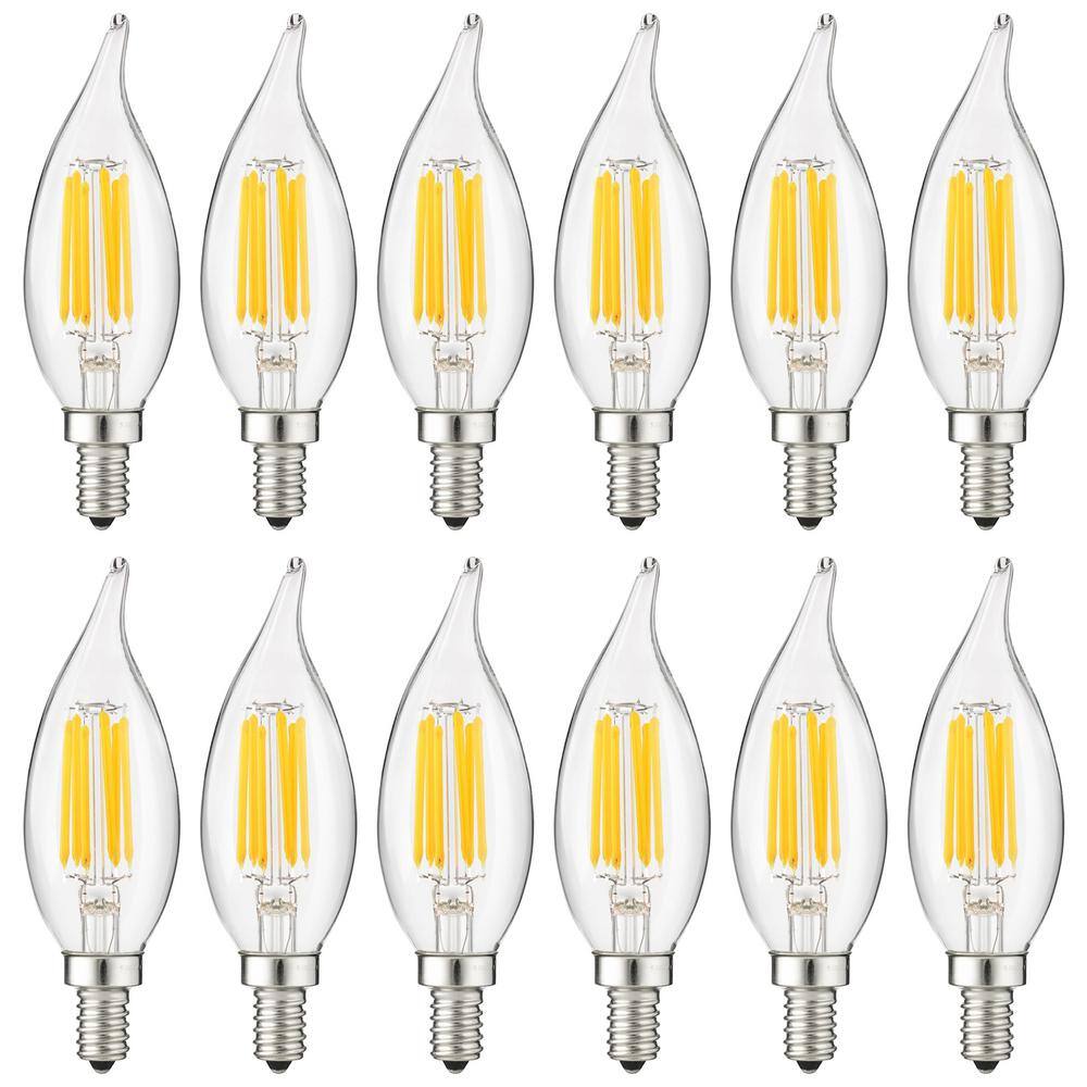 Sunlite 60-Watt Equivalent CA11 UL Listed Candelabra Screw E12 LED ...