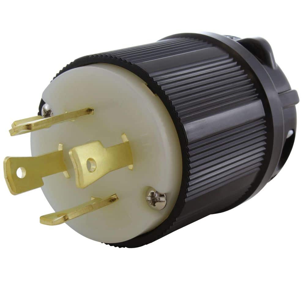 AC WORKS NEMA L17-30P 3-Phase 30 Amp 600-Volt 4-Prong Locking Male Plug ...