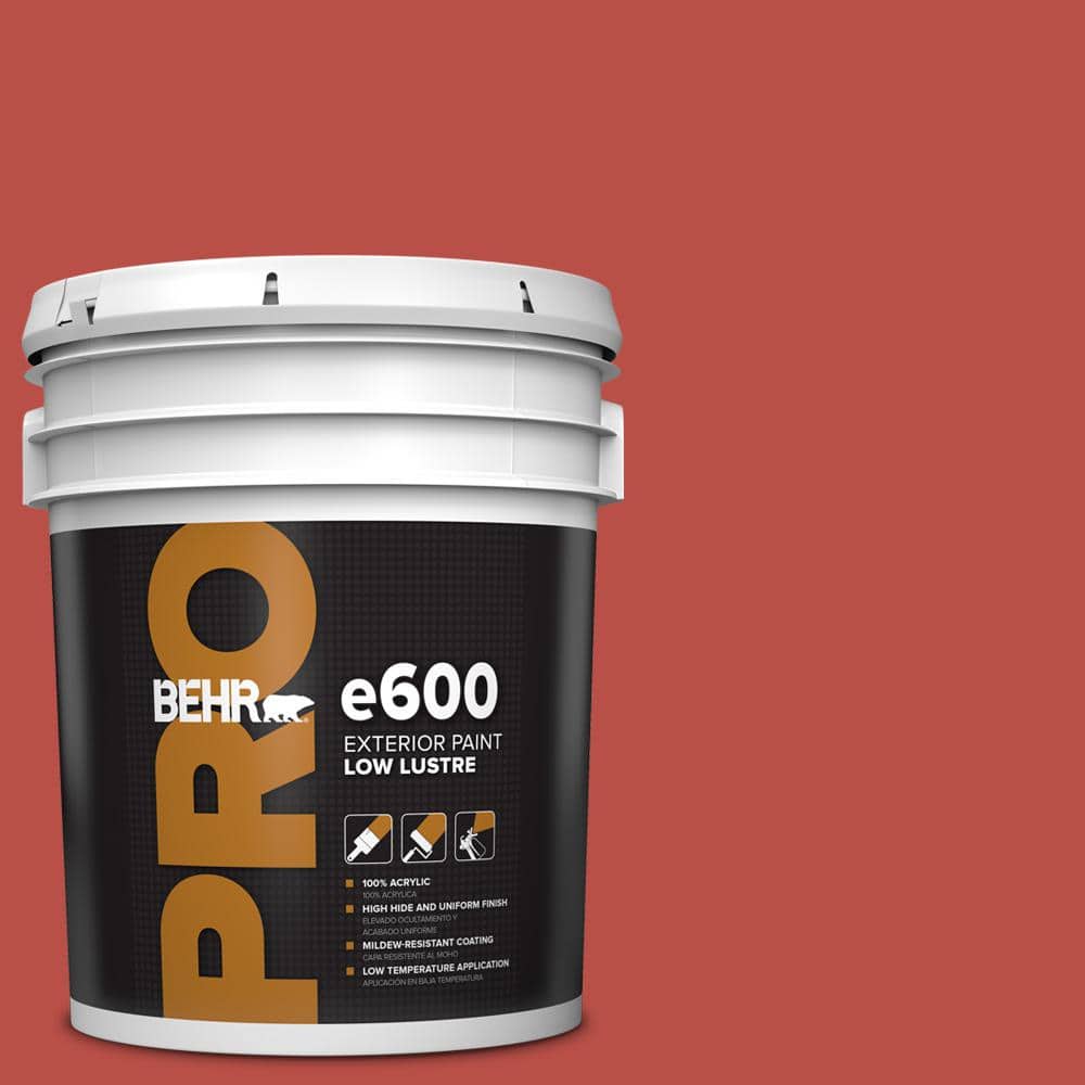 BEHR PRO 5 gal. #HDC-MD-16 Cherry Red Low Luster Exterior Paint PR62305 ...