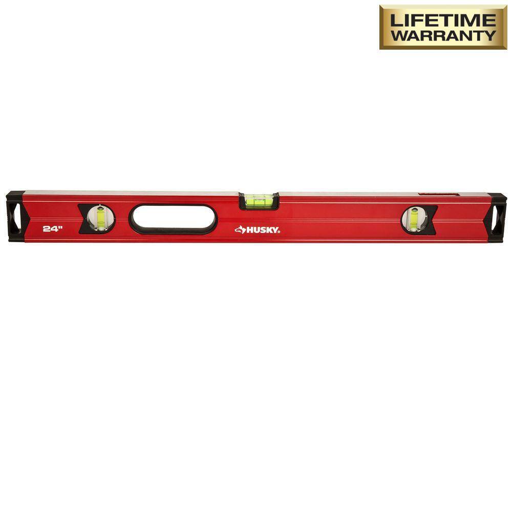 Husky 24 in. Aluminum Box Level 981-41-24H - The Home Depot