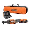 RIDGID 18V Brushless Cordless 3/8 in. Ratchet Kit with 2.0 Ah Battery ...