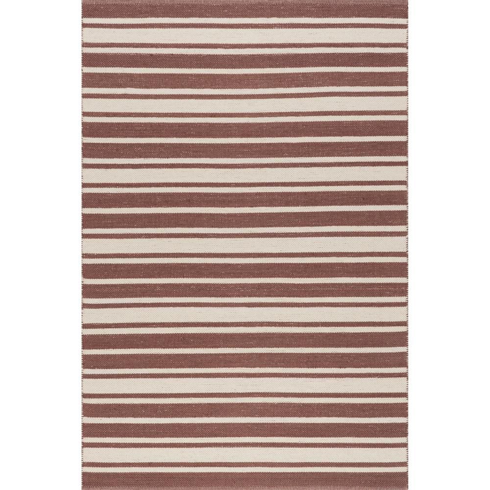 RUGS USA Bowery Striped Wool Brick 5 ft. x 8 ft. Indoor Area Rug ...