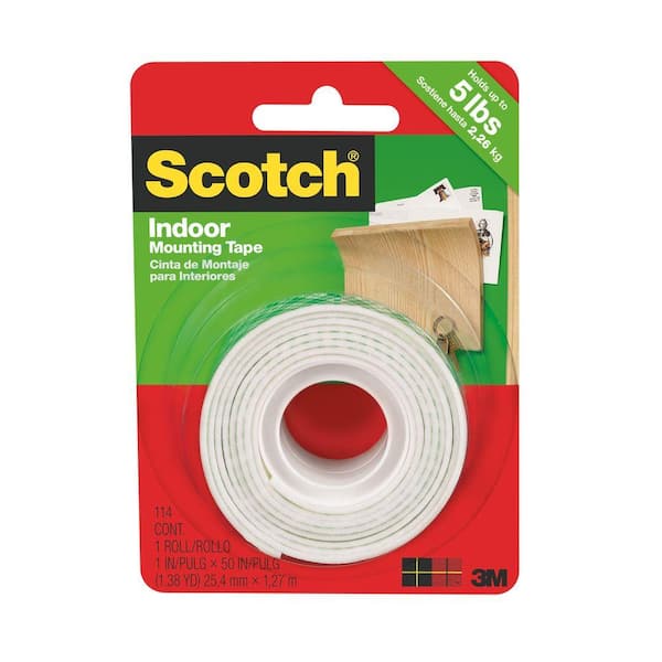 3M 1 in. x 50 in. Indoor Mounting Tape 70005087427 - The Home Depot