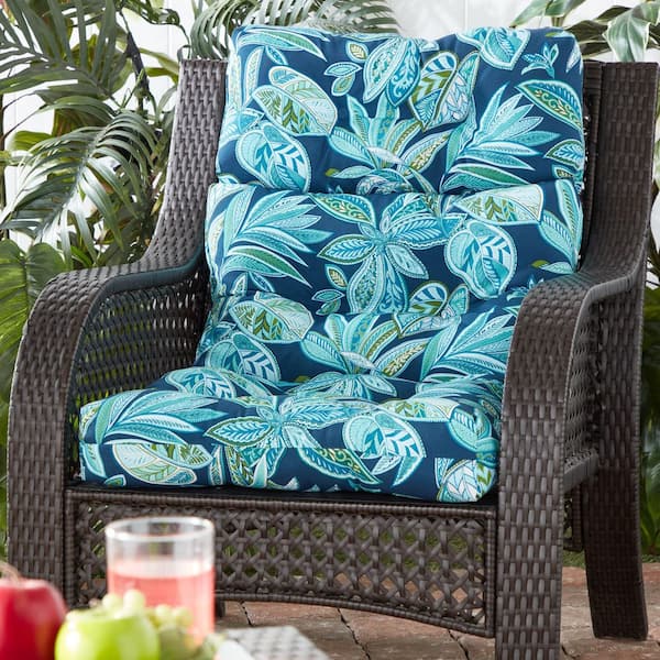 Greendale Home Fashions 22 in. x 44 in. Outdoor High Back Dining Chair ...