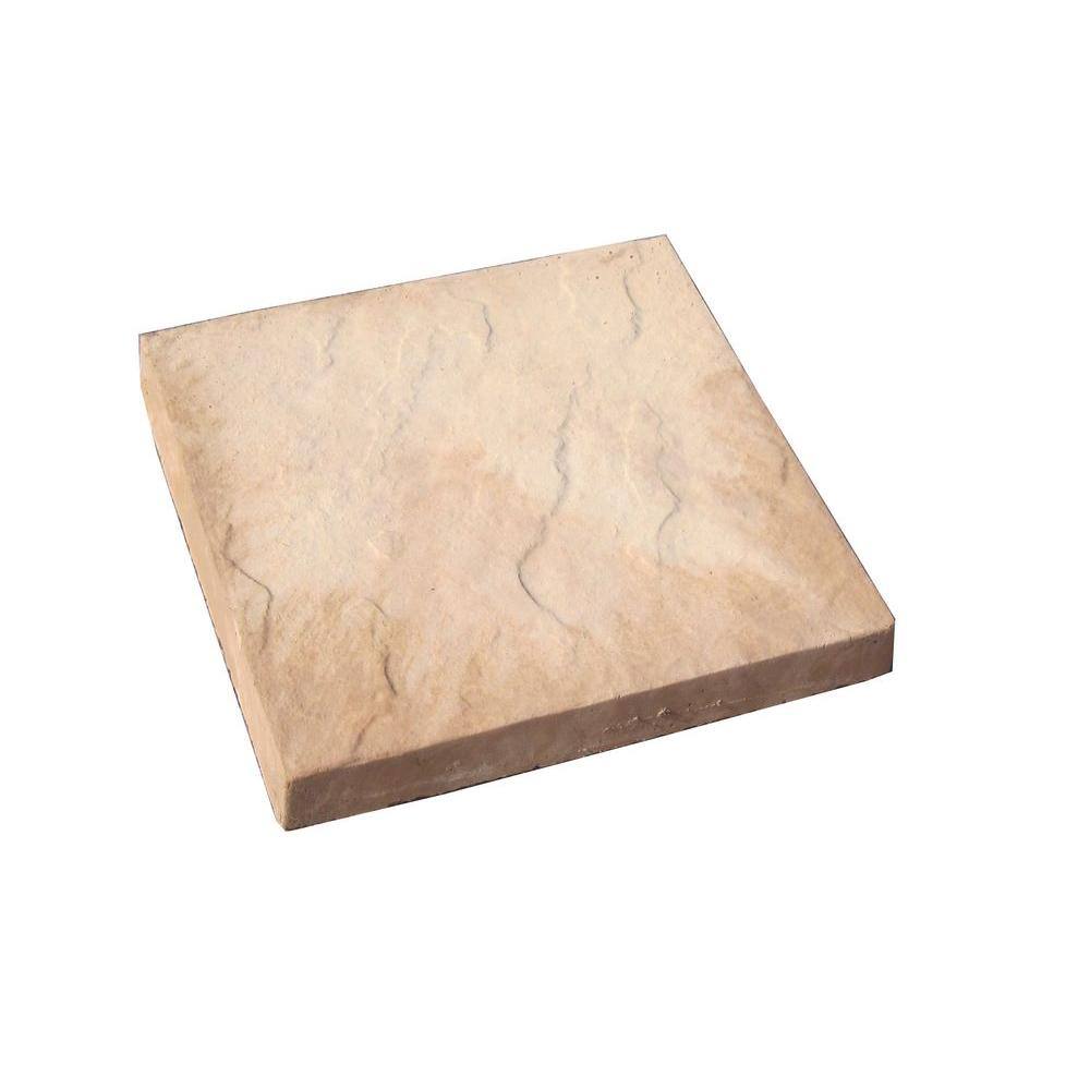 12 in. x 12 in. Tan Blend Square Sandcrete Concerete Step Stone ...