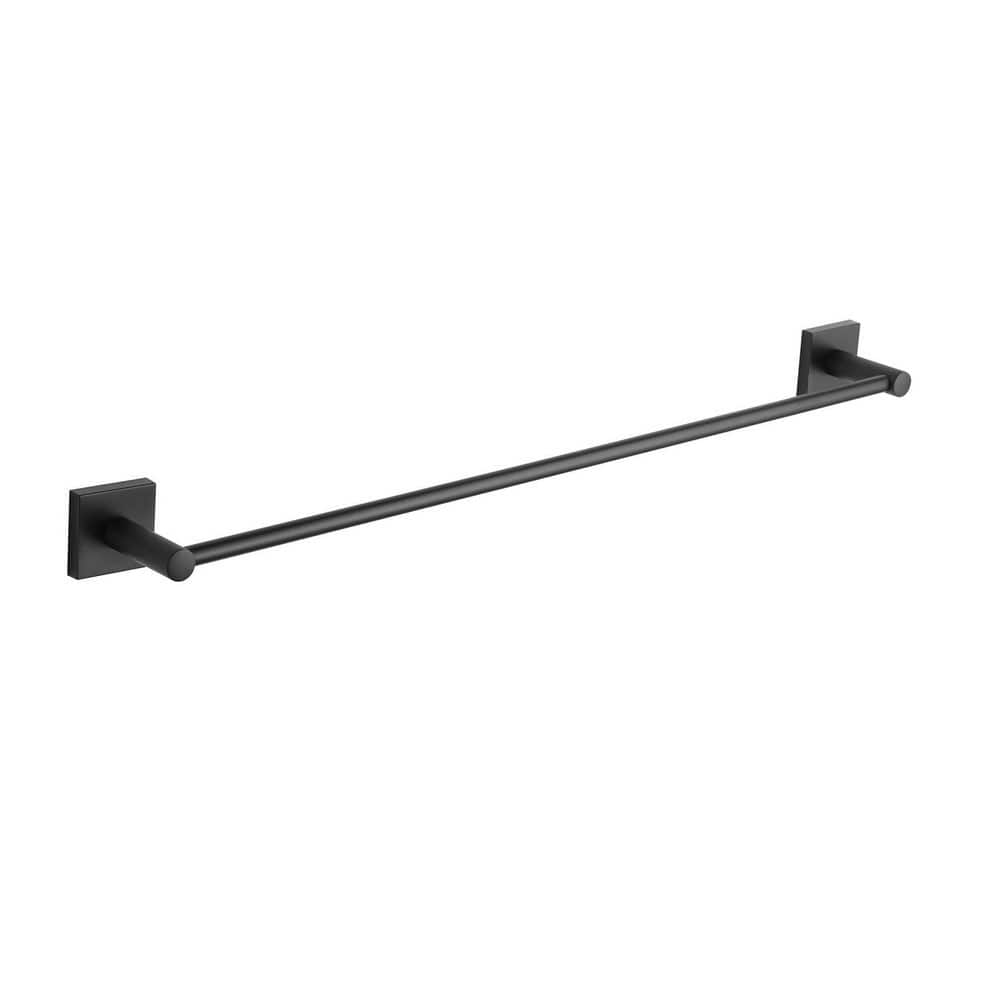 Paradise Bathworks Avalon 10.43 in. Wall Mounted Towel Bar-Matte Black ...