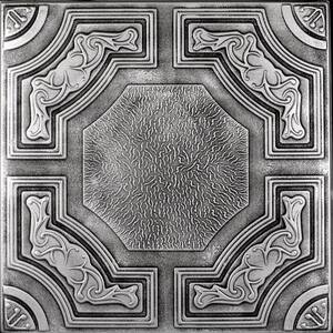 A La Maison Ceilings Greek Key Antique Silver 1.6 ft. x 1.6 ft ...