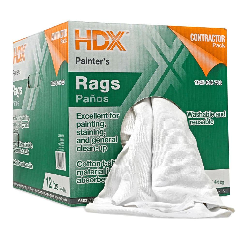 HDX 12 lb. HDX Painter's Rags Box 6216-12-HDX - The Home Depot