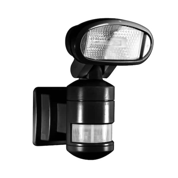 NightWatcher Security 60 ft. 220-Degree Outdoor Black Motion-Tracking ...