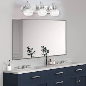 Hukoro 20.4 in. 3-Light Vanity Light with Brushed Nickle finish and ...