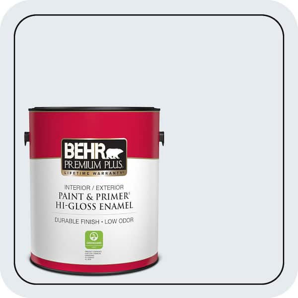 BEHR PREMIUM PLUS 1 gal. #PPL-35 Blizzard Hi-Gloss Enamel Interior ...