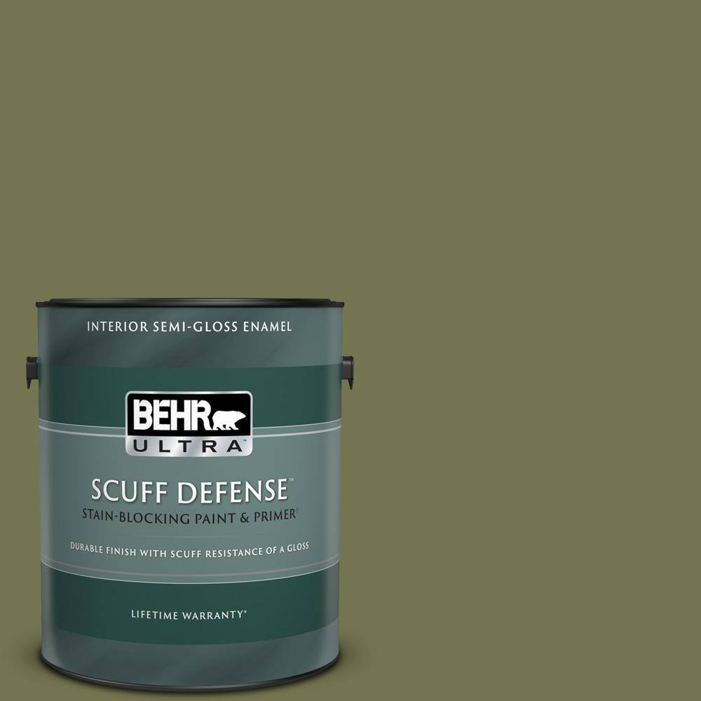 BEHR ULTRA 1 gal. #S360-6 Secret Meadow Extra Durable Semi-Gloss Enamel ...