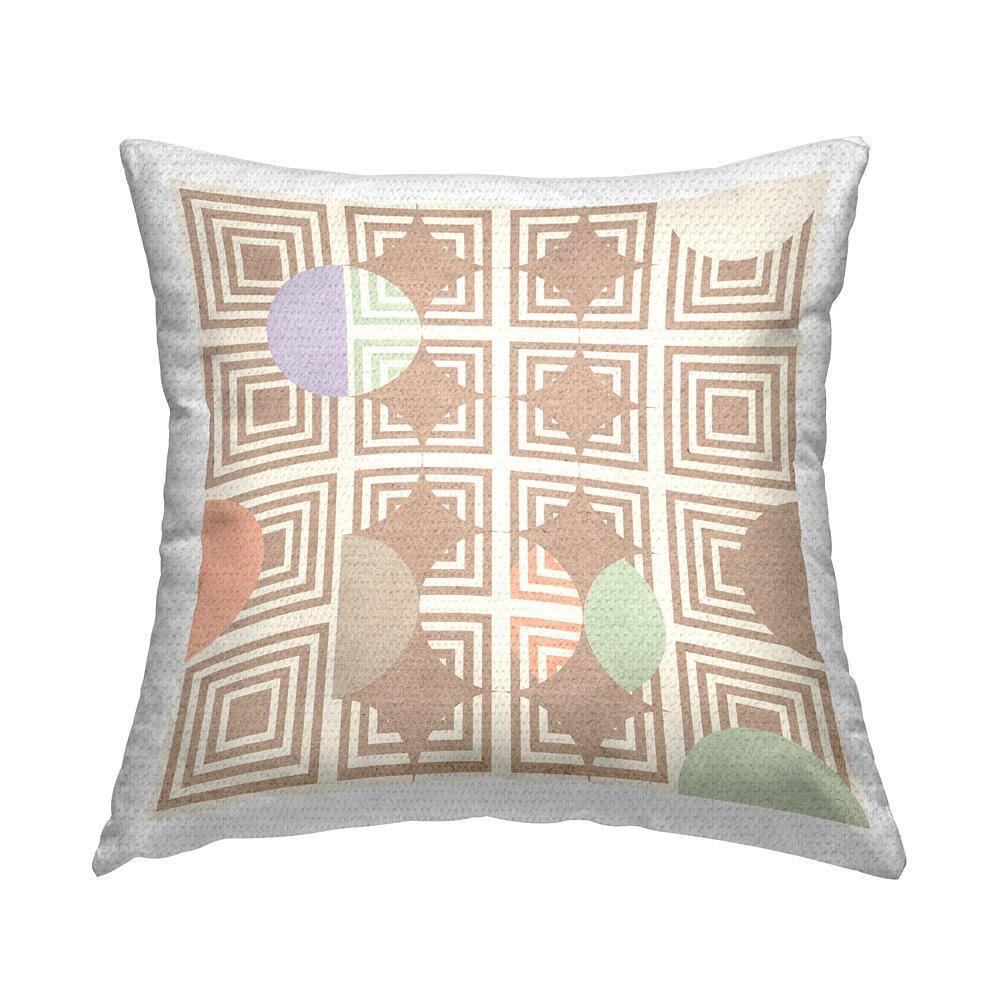 Stupell Industries Modern Beige Geometric Shapes Overlapping Squares ...
