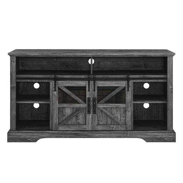 Runesay 60 in. Electric Freestanding Fireplace Entertainment Center ...