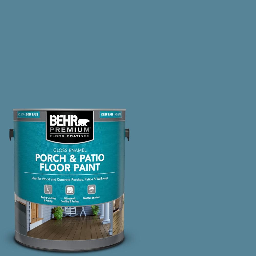 BEHR PREMIUM 1 gal. #S480-5 Blue Moon Bay Gloss Enamel Interior ...