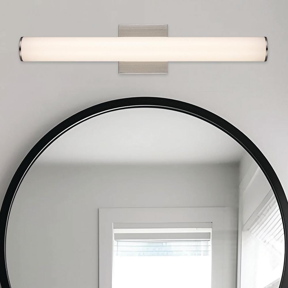 Bel Air Lighting 24 in. Brushed Nickel Integrated LED Bathroom Vanity ...