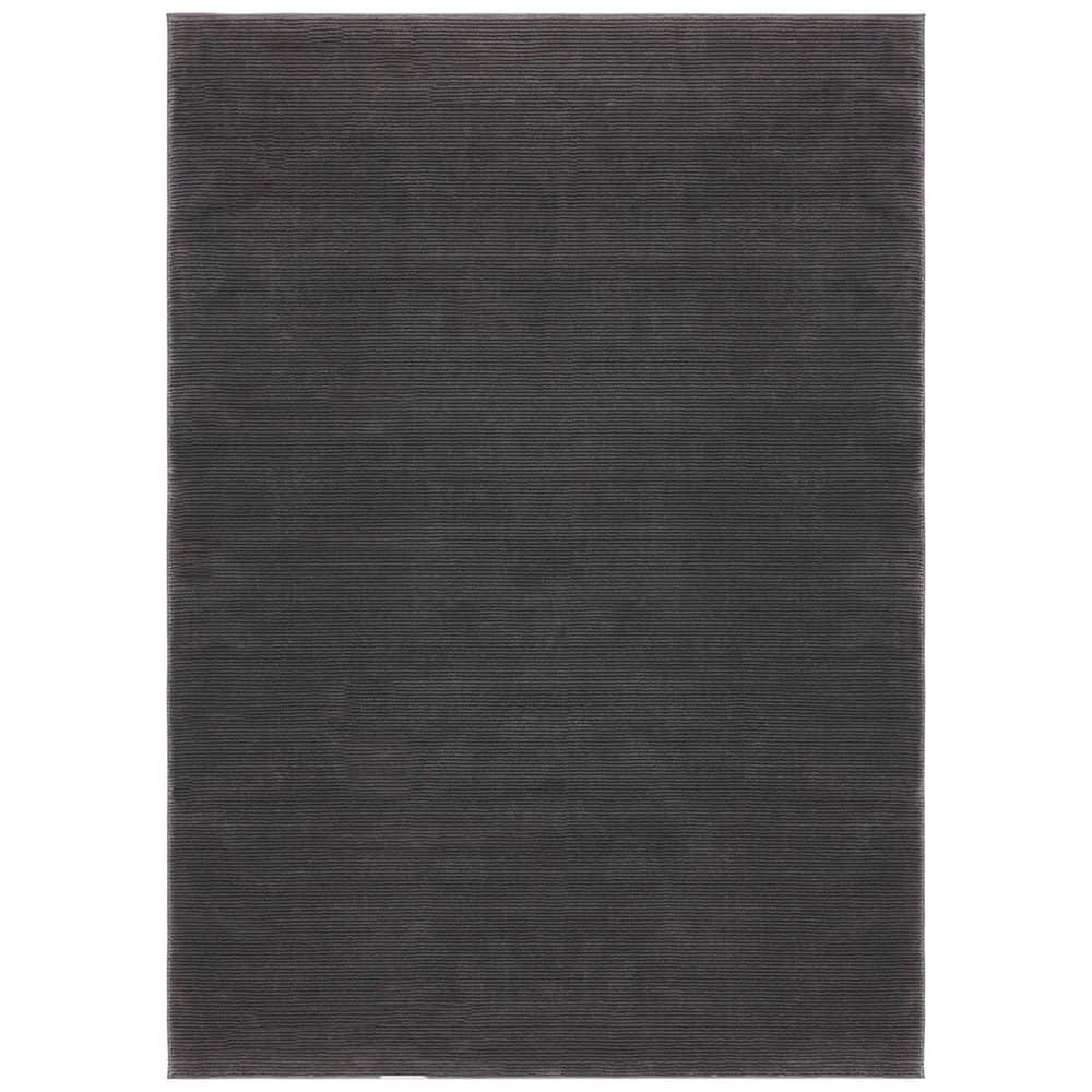 SAFAVIEH Revive Charcoal 9 ft. x 12 ft. Solid Area Rug REV102H-9W - The ...
