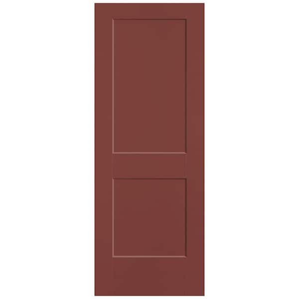 Masonite 30 in. x 80 in. 2-Panel Logan Single Bore Hollow Core Red ...
