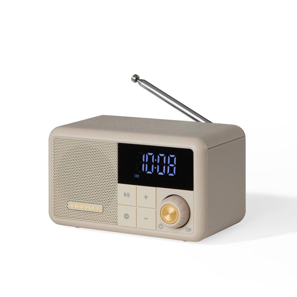 CROSLEY FURNITURE Cooper Radio in Pebble CR1121A-PB - The Home Depot
