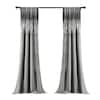 Dark Gray/Black Solid Rod Pocket Room Darkening Curtain - 42 in. W x 84 ...