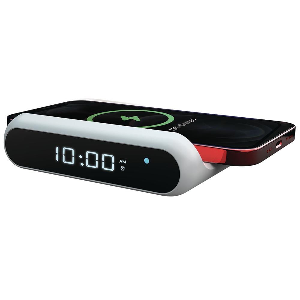 CHARGEWORX 2 in. 1 Wireless Charging Alarm Clock CX5275 - The Home Depot