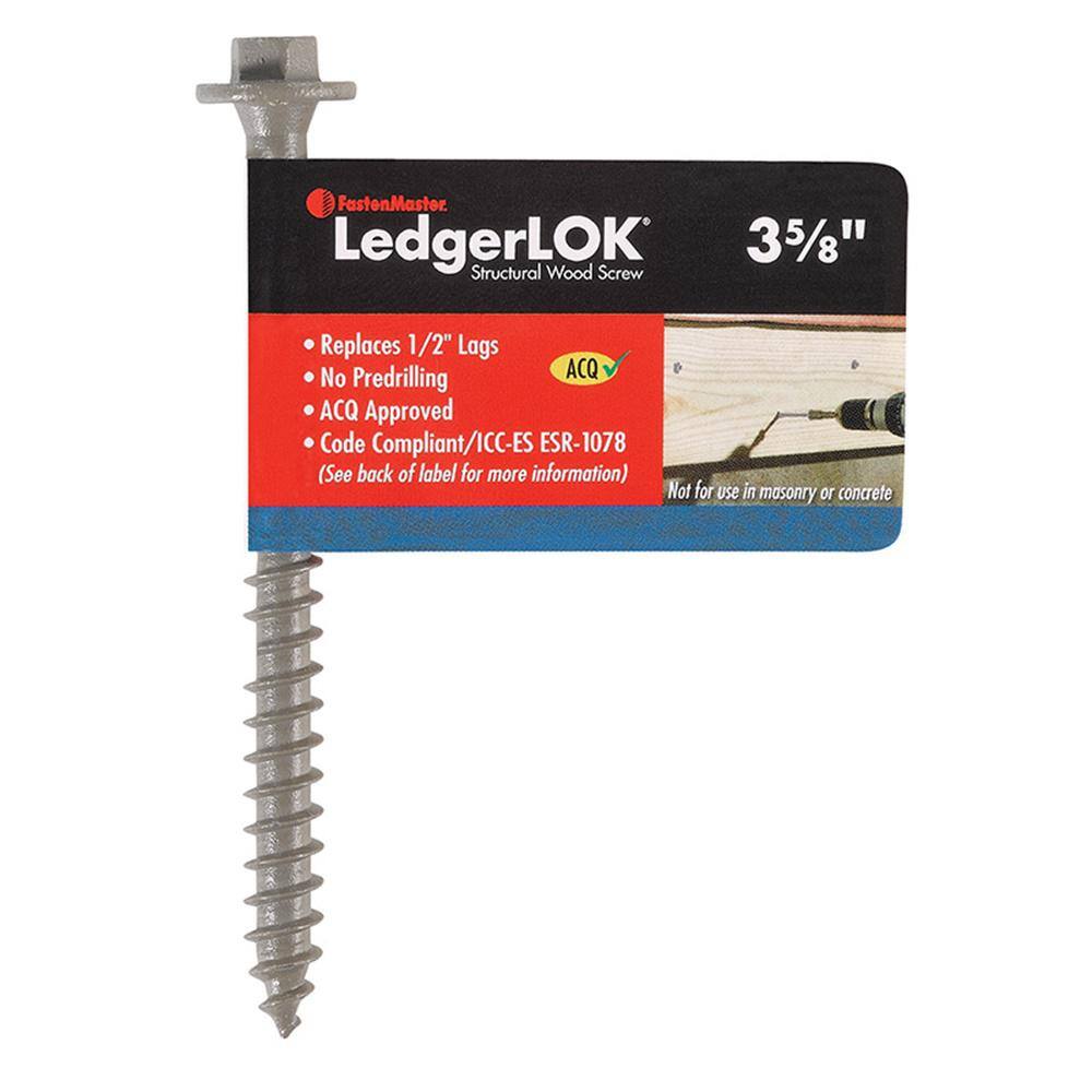 FastenMaster LedgerLOK 3-5/8 in. Structural Wood Screw (Single Fastener ...
