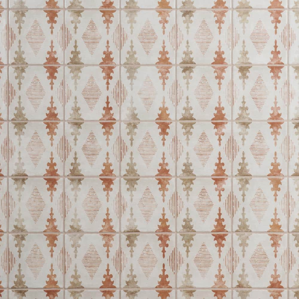 Ivy Hill Tile Paula Purroy Catalan Aztec Terracotta 5.11 in. x 5.11 in ...