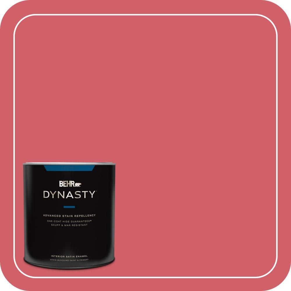 BEHR DYNASTY 1 qt. #140B-6 Italiano Rose Satin Enamel Interior Stain ...