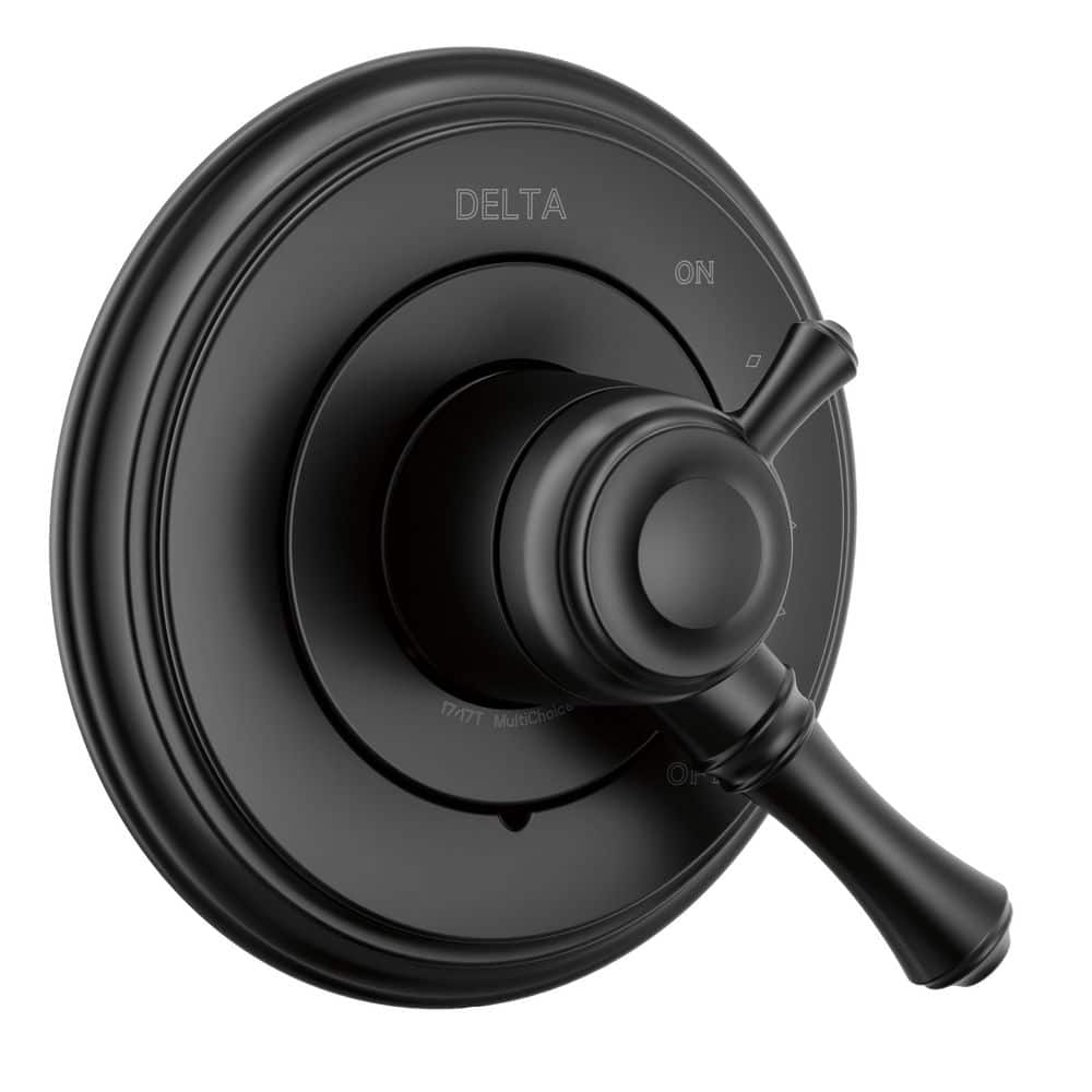 Delta Cassidy 2-Handle Diverter Valve Trim Kit in Matte Black (Valve ...
