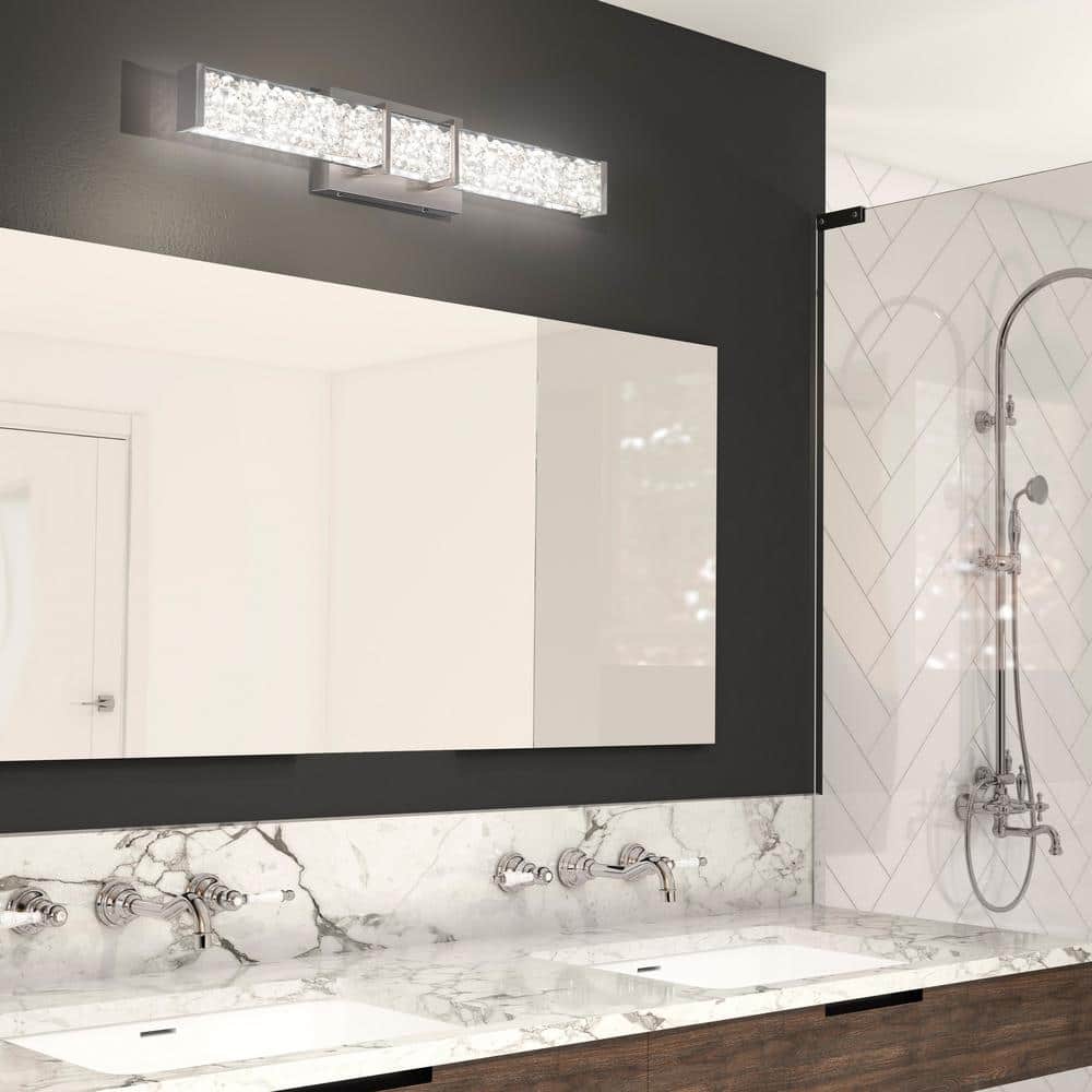 Artika Riviera 27 in 1-Light Brushed Nickel Modern Integrated LED ...