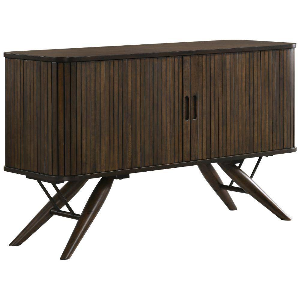 Benjara Brown Wood Top 53.25 in. Sideboard with 2 Adjustable Shelves ...