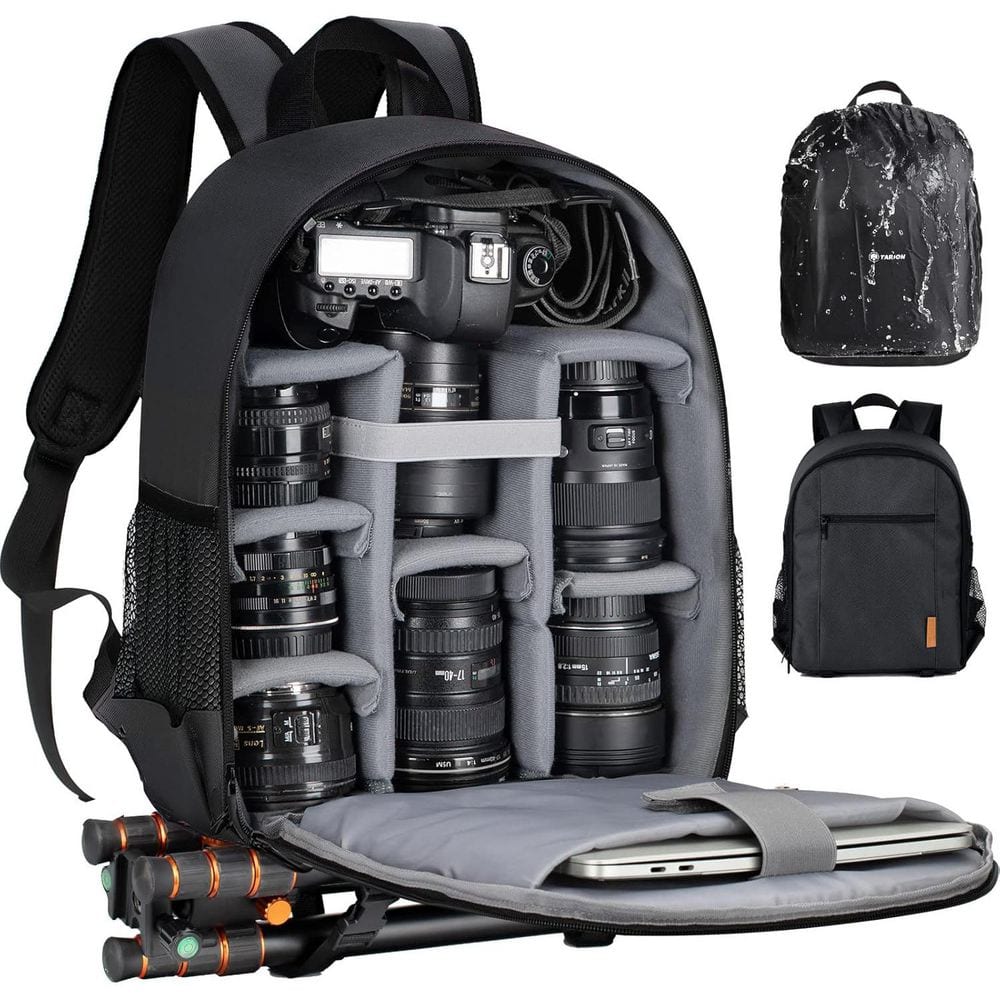 Lukyamzn Compact DSLR Camera Backpack with Laptop Compartment ...