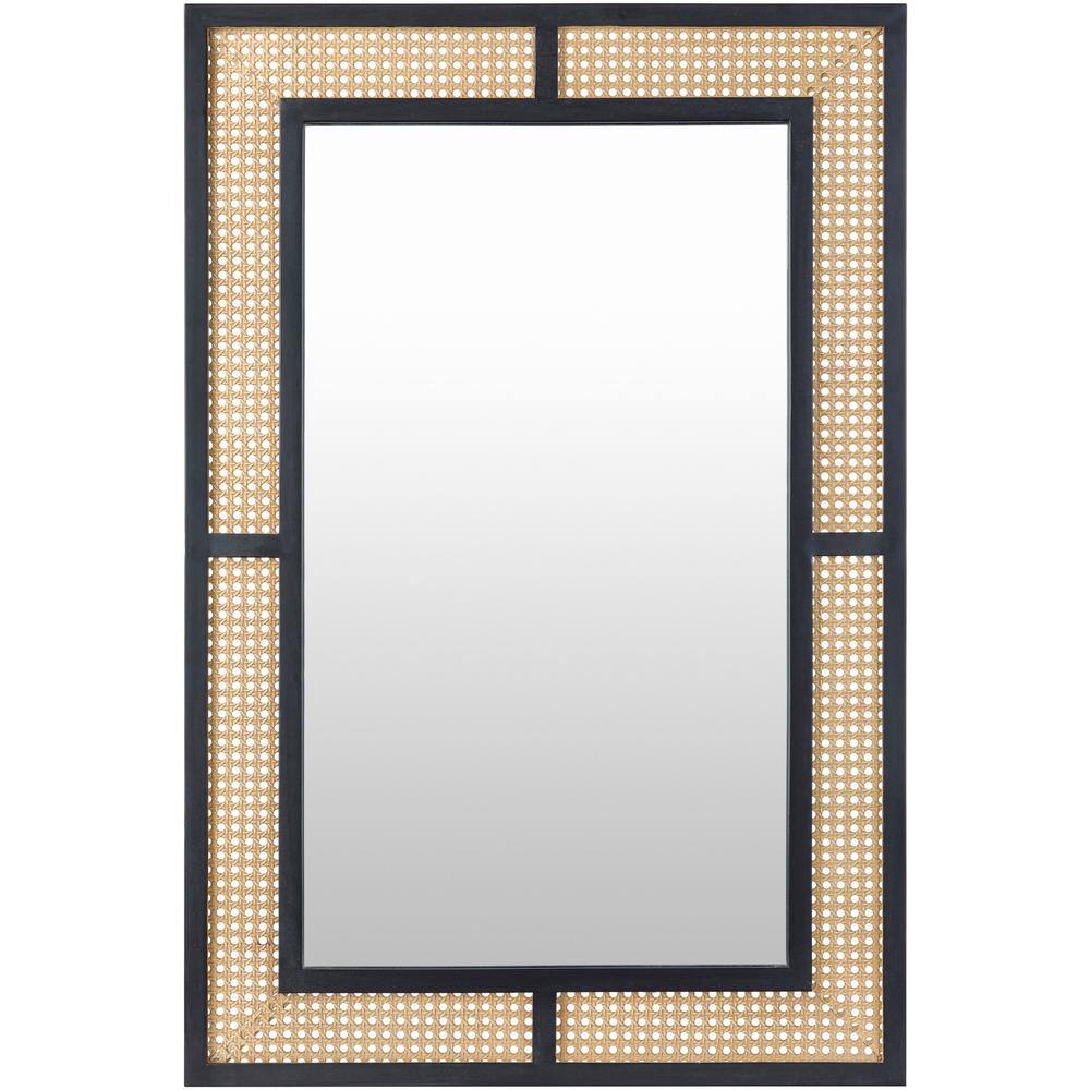 Livabliss Jaxon 36 in. H x 24 in. W Black Framed Decorative Mirror ...