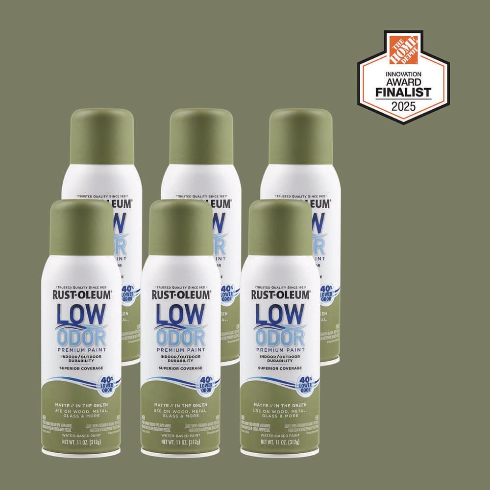 Rust-Oleum Low Odor 11 oz. Matte In The Green Low Odor Water-Based ...