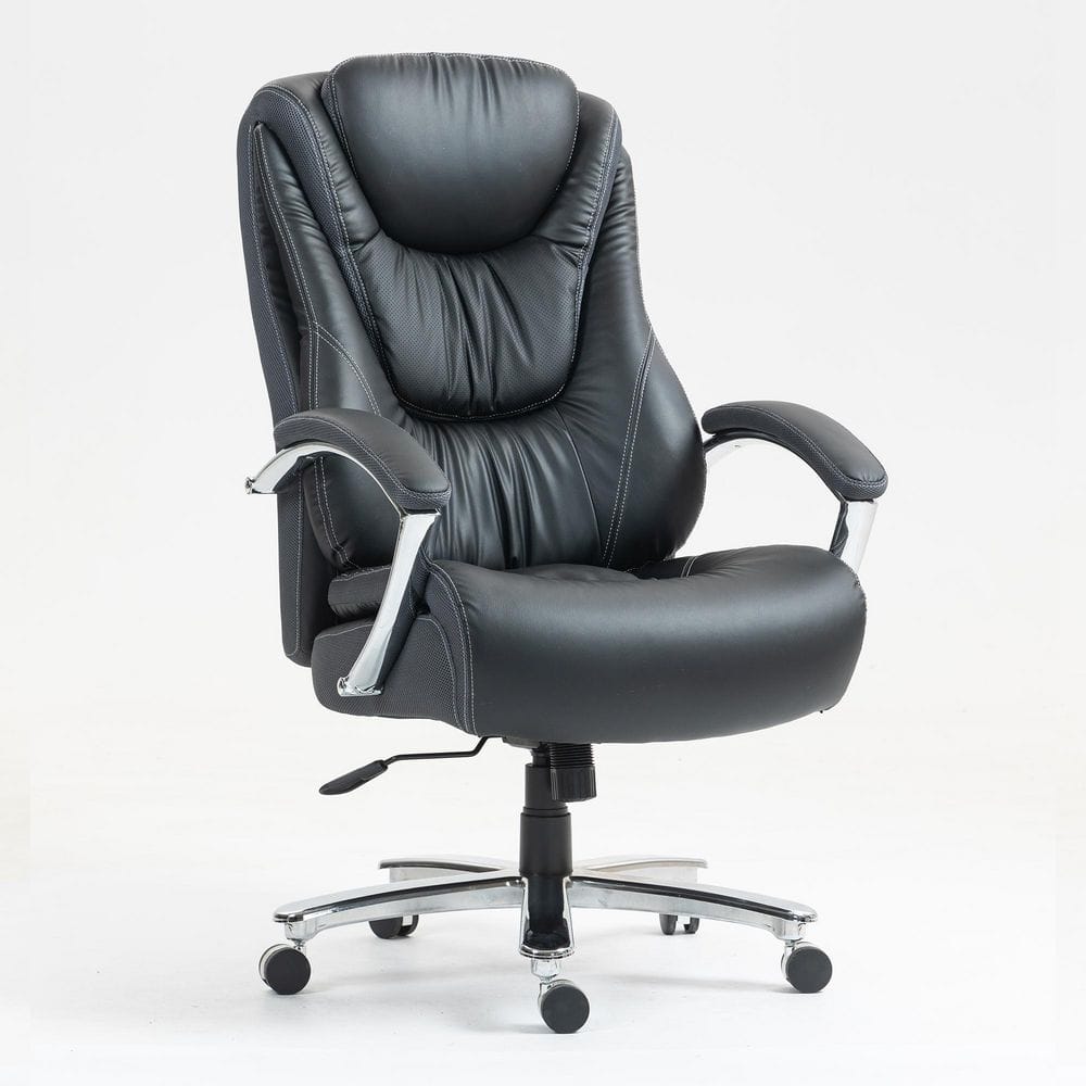 Noble House Hale Faux Leather Swivel Executive Office Chair Ergonomic ...