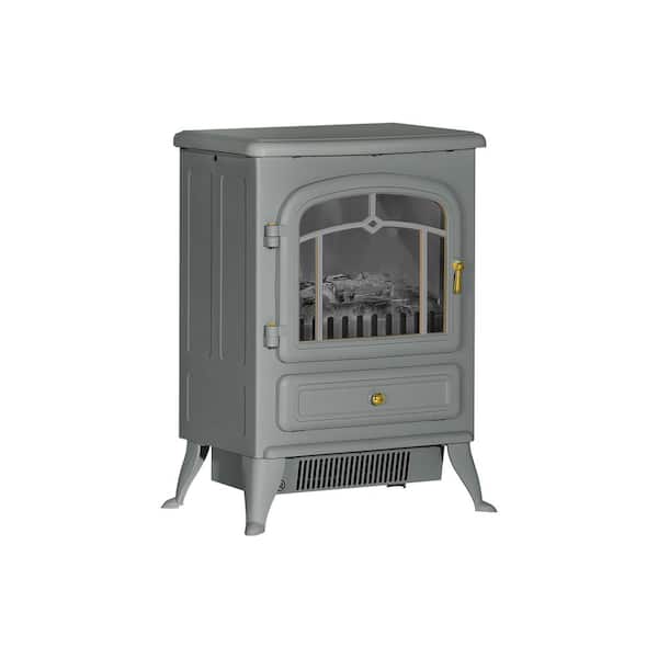 Jushua Freestanding Fire Electric Space Heater, Cabinet Infrared Quartz ...