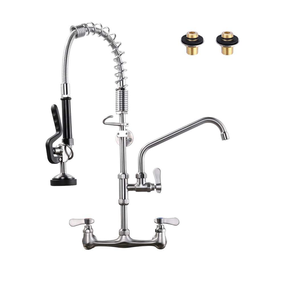 IVIGA 25 in. H Commercial Wall Mount Triple Handle Pull Down Sprayer ...