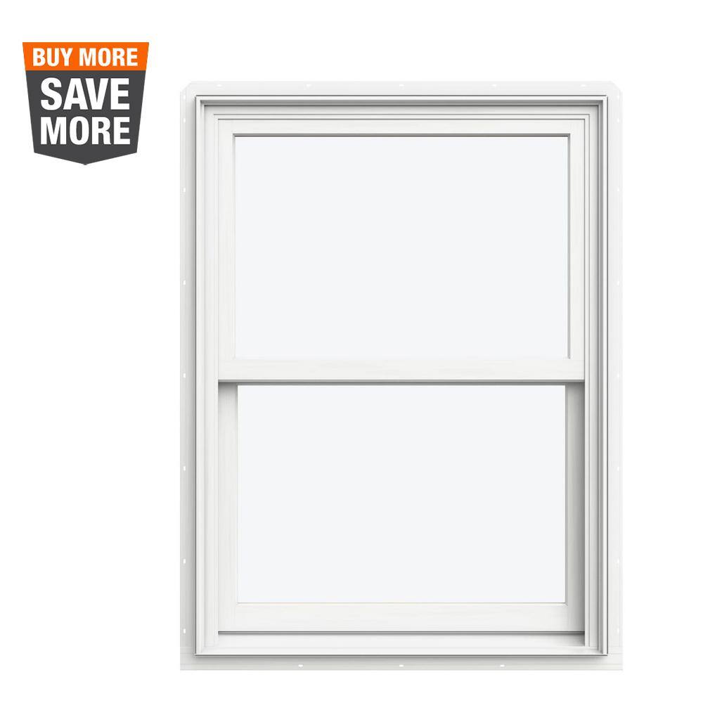 JELD-WEN 37.375 in. x 64 in. W-5500 Double Hung Wood Clad Window ...