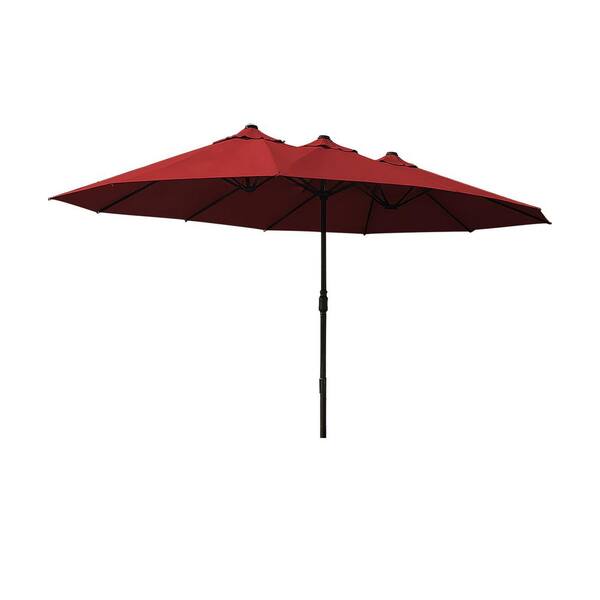 LATTOY 12.5 ft. Outdoor Market Patio Umbrella Double Sided Umbrella in ...