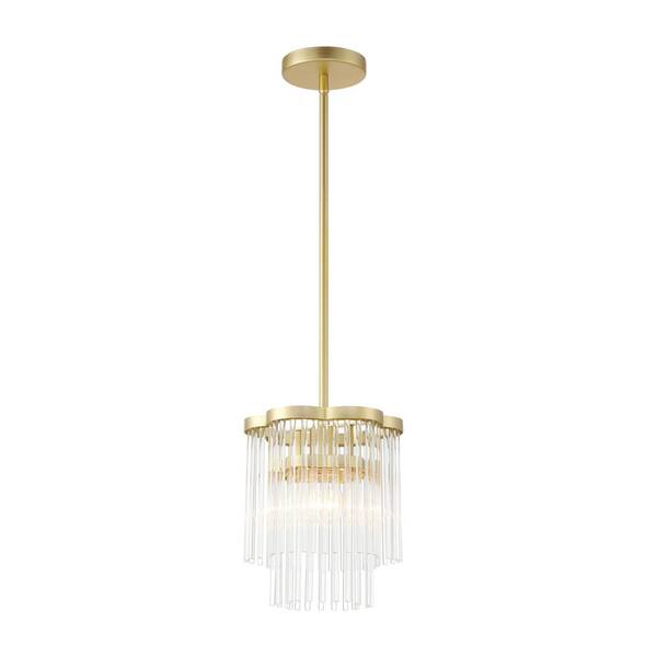 Minka Lavery Azura 60-Watt 1-Light Heirloom Brass Glam Mini-Pendant ...