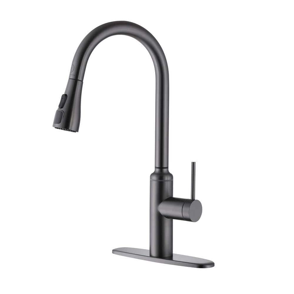 FLG Single Handle Touch on Pull Down Sprayer Kitchen Faucet with 360 ...