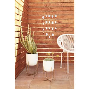Litton Lane 29 in. Multi Colored Metal Geometric Indoor Outdoor ...