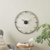 Litton Lane Black Metal Wall Clock with Acrylic Face and Ball Accents ...
