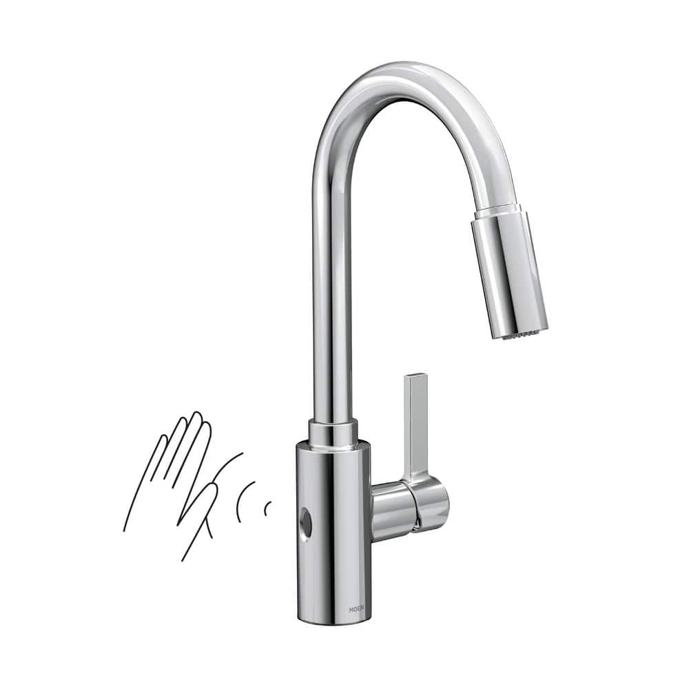 MOEN Genta LX Touchless Single Handle Pull-Down Sprayer Kitchen Faucet ...