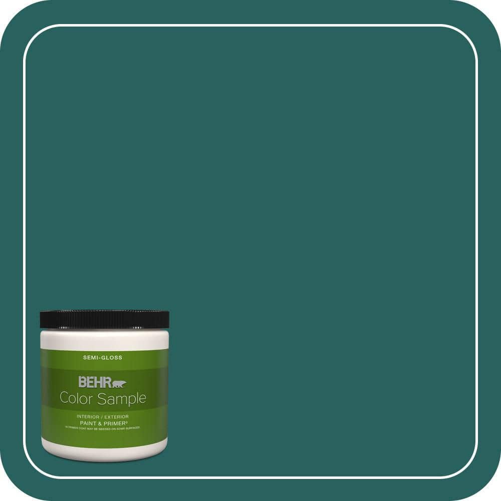 BEHR PREMIUM PLUS 8 oz. #MQ6-05 Verdant Forest Semi-Gloss Interior ...